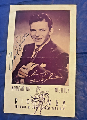 Frank Sinatra vintage 1943 autograph singed Riobamba postcard / handbill | eBay