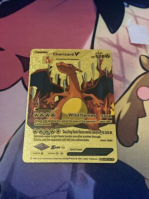 Pokemon Charizard V 508HP Gold Foil Fan Art SMP 26-43 V1 NM | eBay