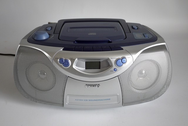 Philips Az1004 Sound Machine Radio CD Cassette Player Boombox | Compra ...