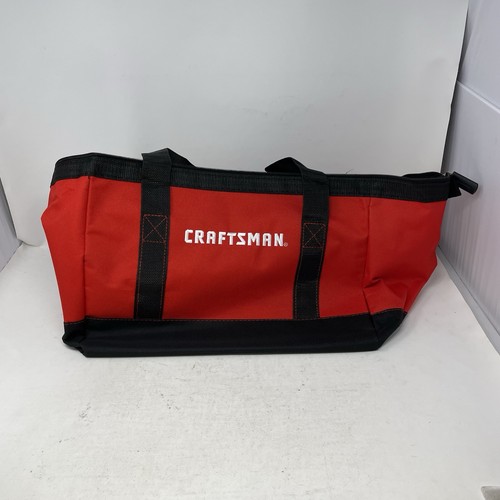 Craftsman 18” Red & Black Large Tool Bag Tote W/ Handle Zipper Closure ...