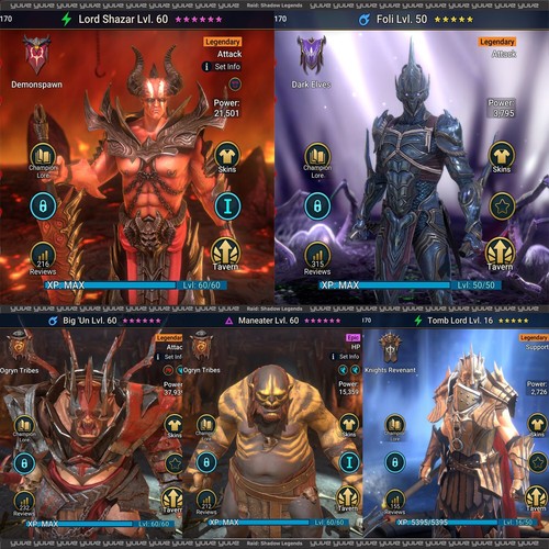 Raid Shadow Legends|11Legendary|Shazar|Foli|Big`Un|Maneater|TomLord|10K ...