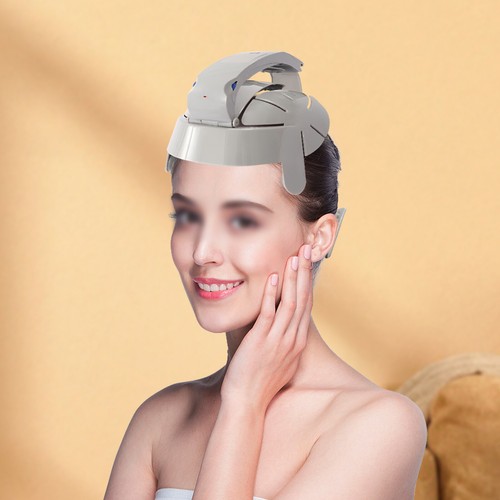 Electric Head Massager Helmet 3 Level Scalp Relax Acupuncture Points ...