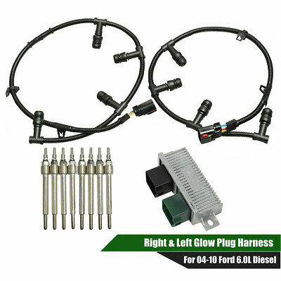 2004-2010 Ford 6.0L 6.0 Powerstroke Glow Plugs & Harnesses & Controller ...