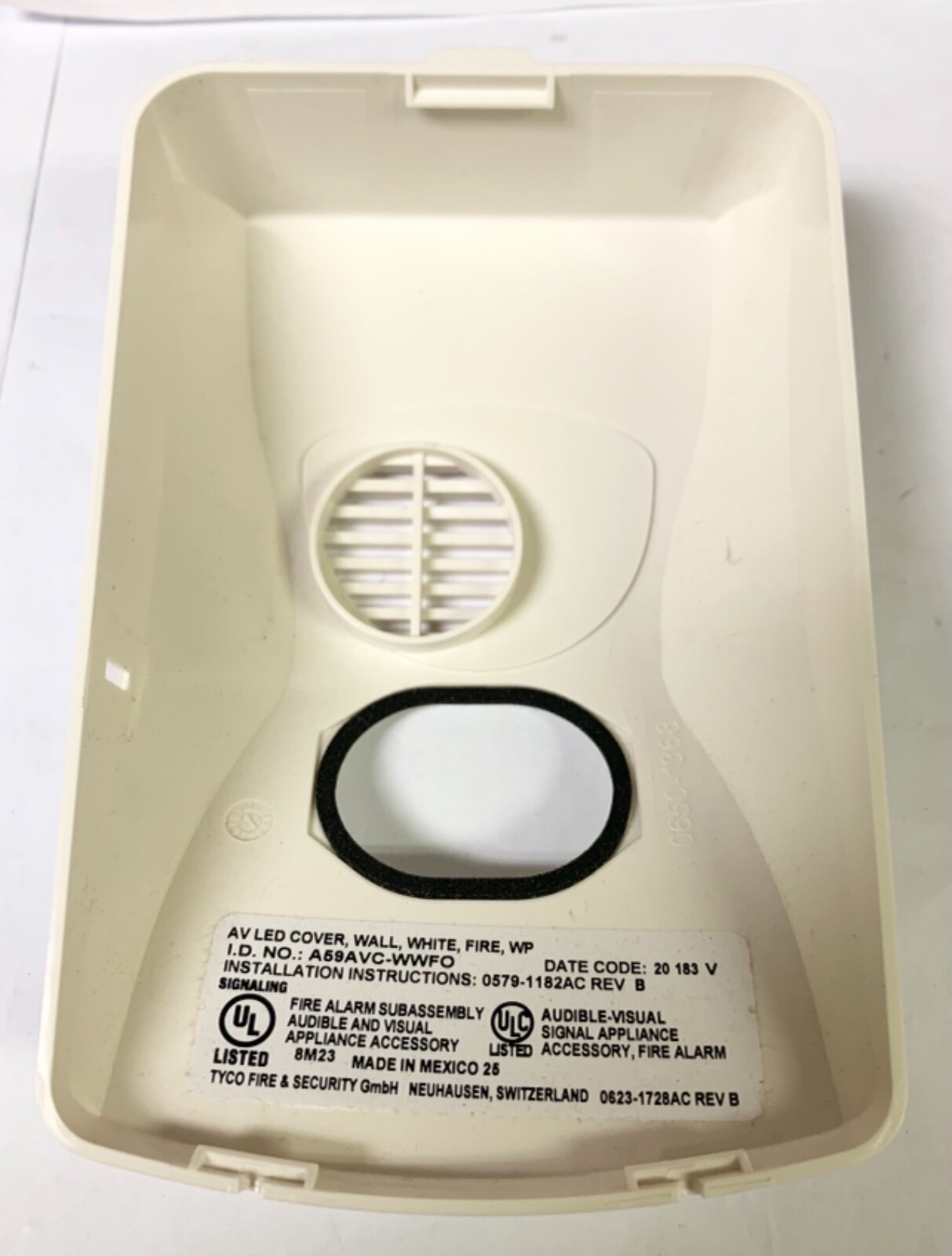 AUTOCALL TRUE ALERT A59AVC WWFO WHITE FIRE AV ALARM COVER | eBay