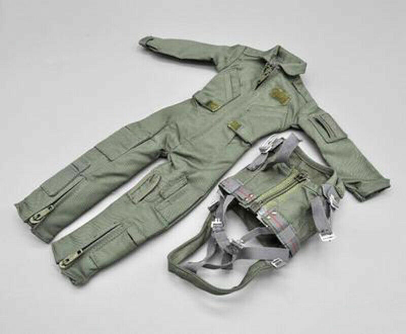 1/6 Scale US Air Force Pilot Army Green Bodysuit+ Combat Chest Hanging ...
