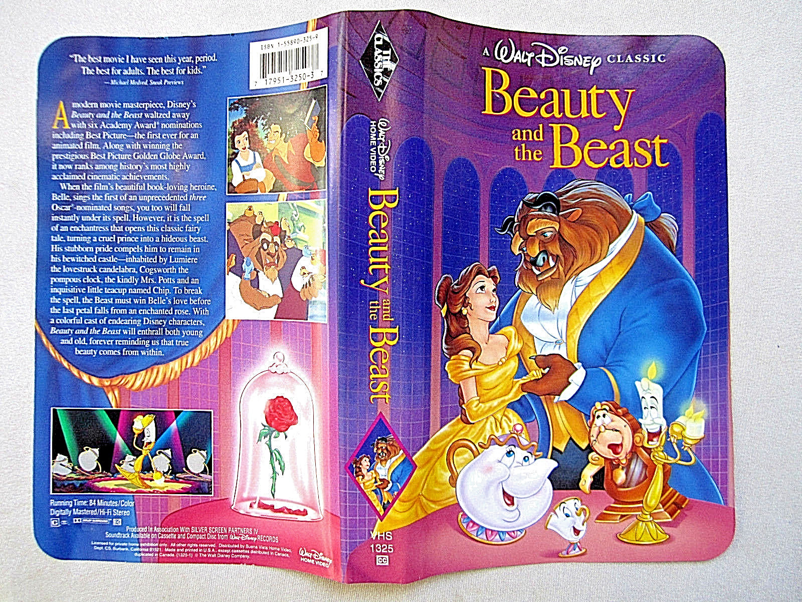 RARE Walt Disney's Beauty and The Beast VHS 1992 Black Diamond Classic ...