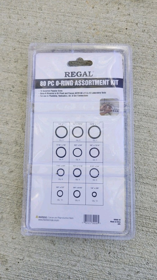 Regal Assorted Rubber O-Rings Seals Plumbing Washers 80pc | eBay