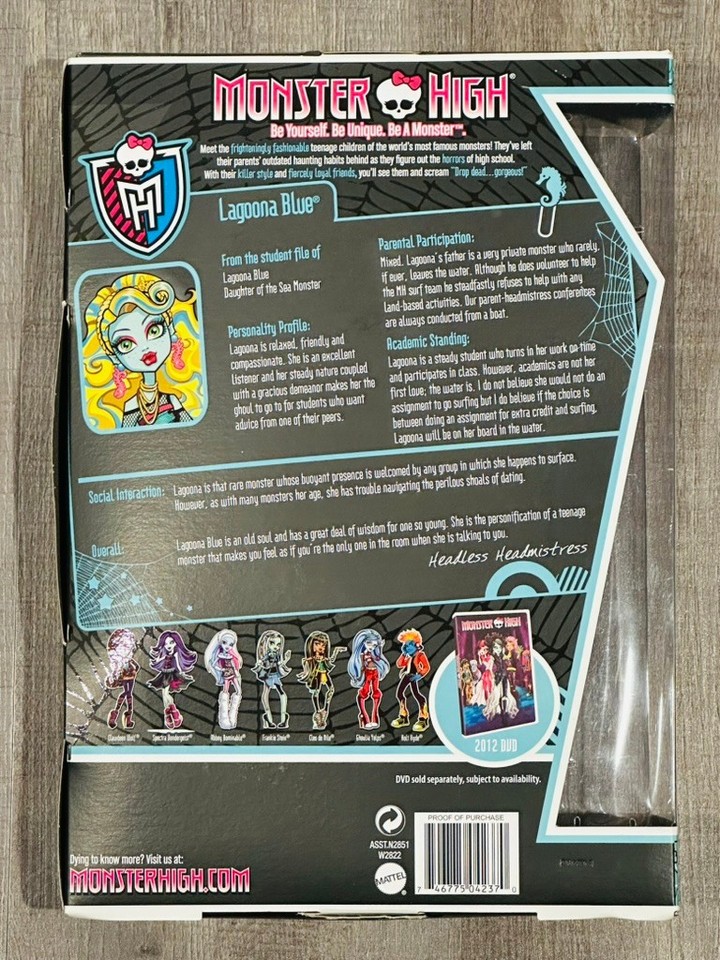 Monster High Doll School's Out Lagoona Blue First Wave Diary Originals ...