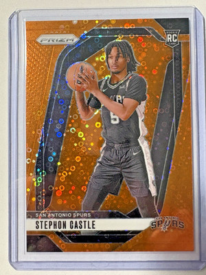 Stephon Castle 2024-25 Panini Prizm Prizms Fast Break Orange - #234 / ...