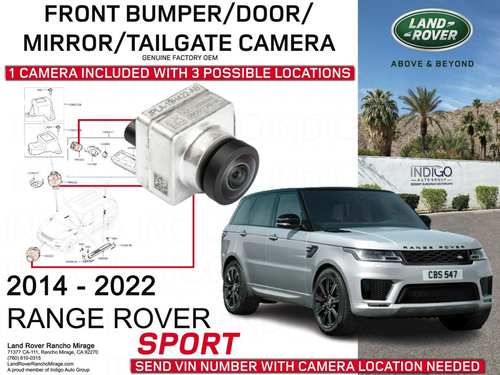 2014-2022 RANGE ROVER SPORT FRONT/REAR/SIDE Camera (VIN VERIFIED ...
