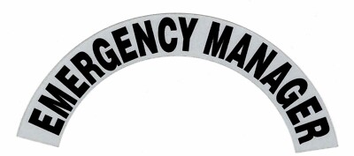 EMERGENCY MANAGER - REFLECTIVE FIRE HELMET CRESCENT DECALS - A PAIR | eBay