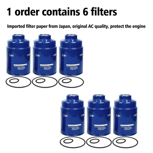 12664429,12633243 6.6L Diesel Fuel Filter x6 for 2001-2016 Chevy GMC 6. ...