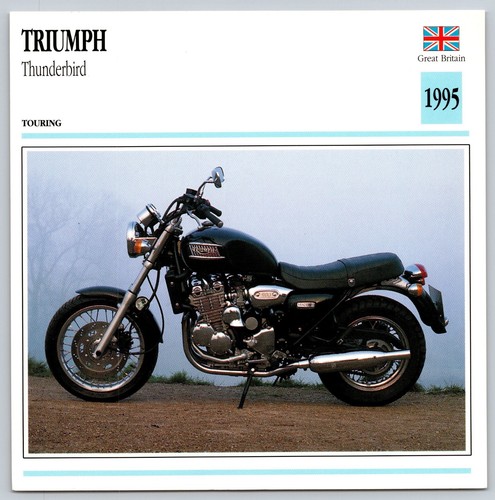 Triumph Thunderbird 1995 G Britain Edito Service Atlas Motorcycle Card ...