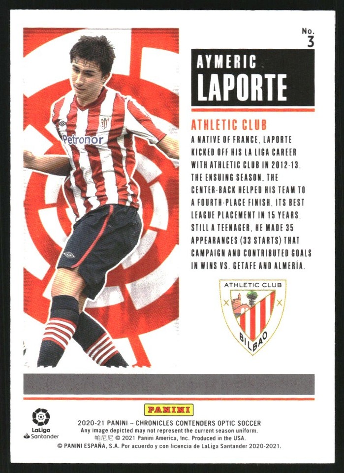 2020-21 Panini Contenders Historic Rookie Ticket La Liga #3 Aymeric ...