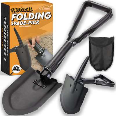 Heavy Duty Compact Army Folding Spade Shovel Camping Hiking Survival ...