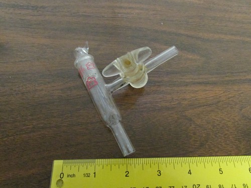 Kontes Custom Laboratory Glass Stopcock Assembly With Stoppers | eBay