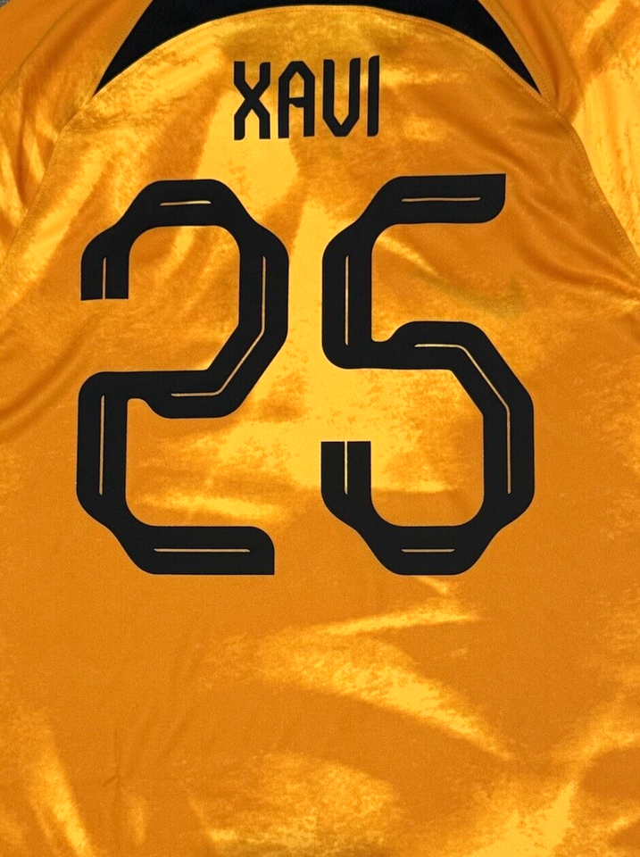 2022/23 Netherlands Home Jersey #25 Xavi Simons Medium Long Sleeve ...