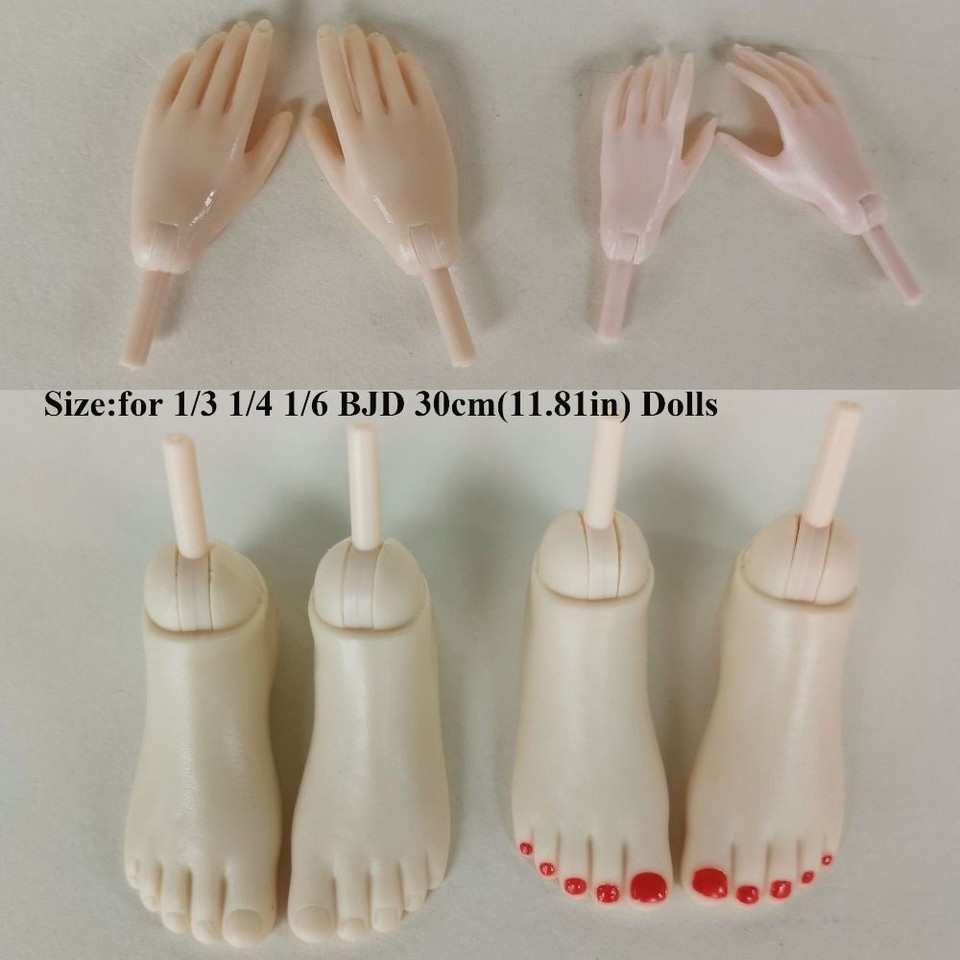 Doll Toys Doll Body Parts Body Hand and Feet for 1/3 1/4 1/6 BJD 30cm ...