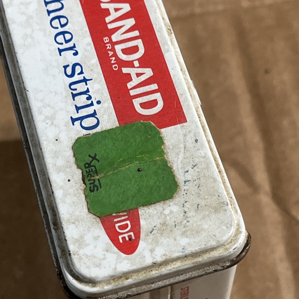 Rare Print Vintage Band-Aid (Empty) Sheer Strips Metal Tin Box | eBay