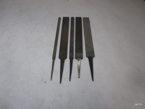 5 Pc Assorted Vintage Square Steel Hand File with Varying Sizes WITHOUT ...