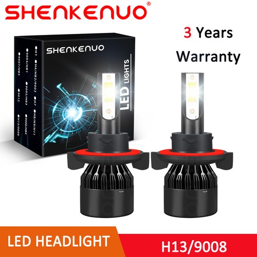 2X 6000K Cool White H13/9008 LED Headlight Bulbs High Low Beam Kit ...
