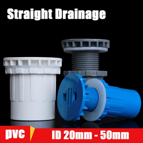 PVC Straight Drainage Adhesive Sleeves Pipe Fittings Aquarium Fish Tank ...
