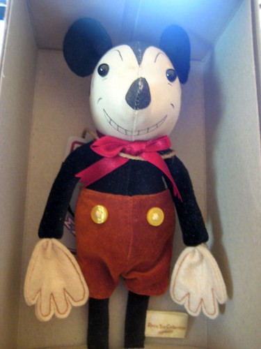 RETRO MICKEY MOUSE STUFFED TOY - SCHYLLING ROWLEY 9" TALL W/BOX & TAGS ...