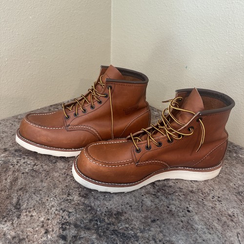 Red Wing 10875 D Moc Toe Leather Boots Size Men’s 10 USA Made Work ...