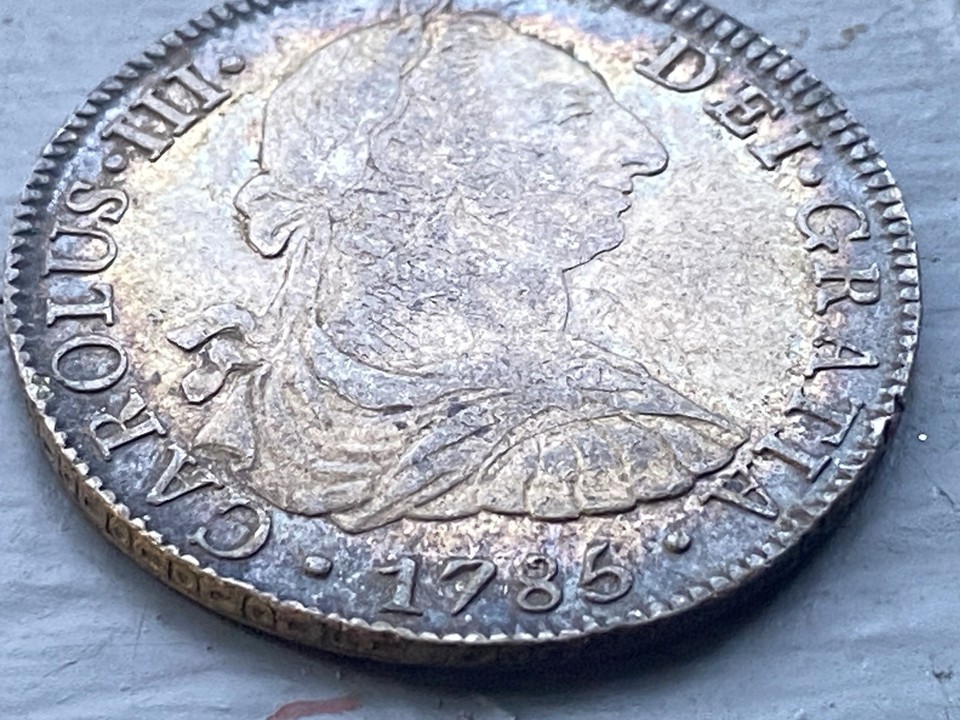 ESTATE FIND Silver 8 Reales Mexico 1785 1 Pc Colonial Coin,RARE ...