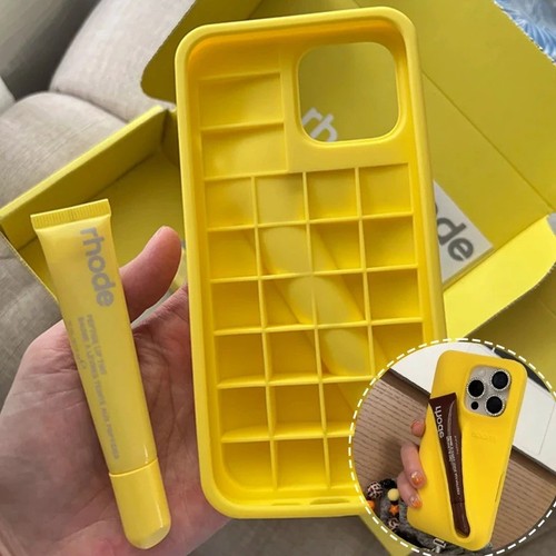 For iPhone 16E 15 14 13 12 11 Rhode Lip-tint Silicon Phone Case without ...