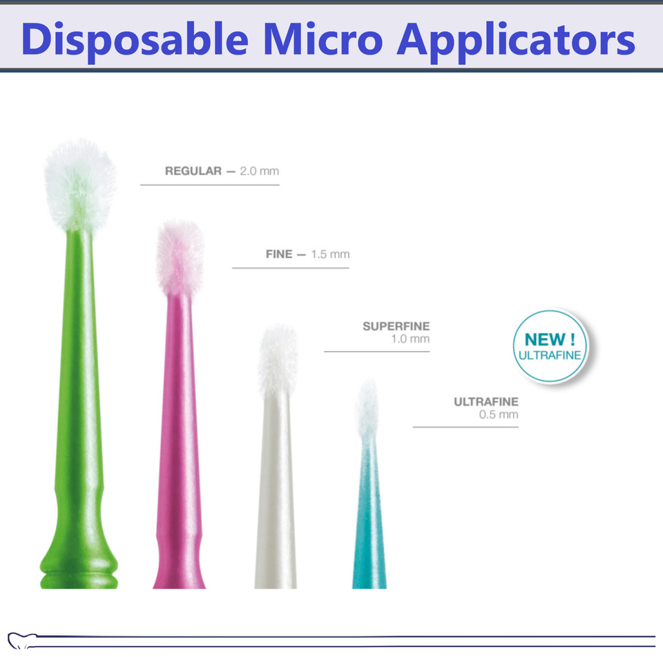 400 Microbrush Micro Brush Applicator Tips Regular, Fine, Super Fine ...