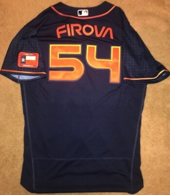 DAN FIROVA (Houston Astros) #54 2022 Game Used/Issued CITY CONNECT ...