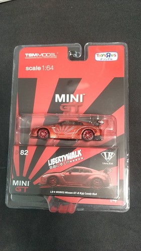 MINI GT 82 Toysrus (new) Nissan GTR R35 Candy Red Japan Liberty Walk LB ...