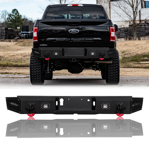 Vijay For 2015-2020 Ford F150 New Steel Rear Bumper With LED Lights&D ...