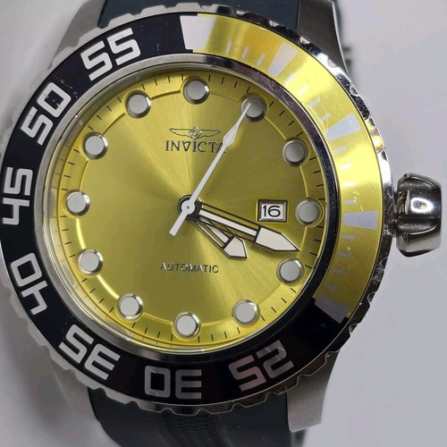 Invicta Men's Automatic Pro Diver Watch Yellow Dial 23467 52mm | eBay