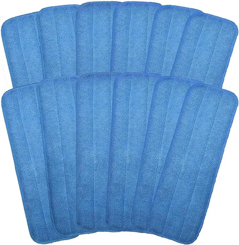 Microfiber Mop Pads, 18.5 x 6.3 Inch Reusable and Washable Spray Blue ...