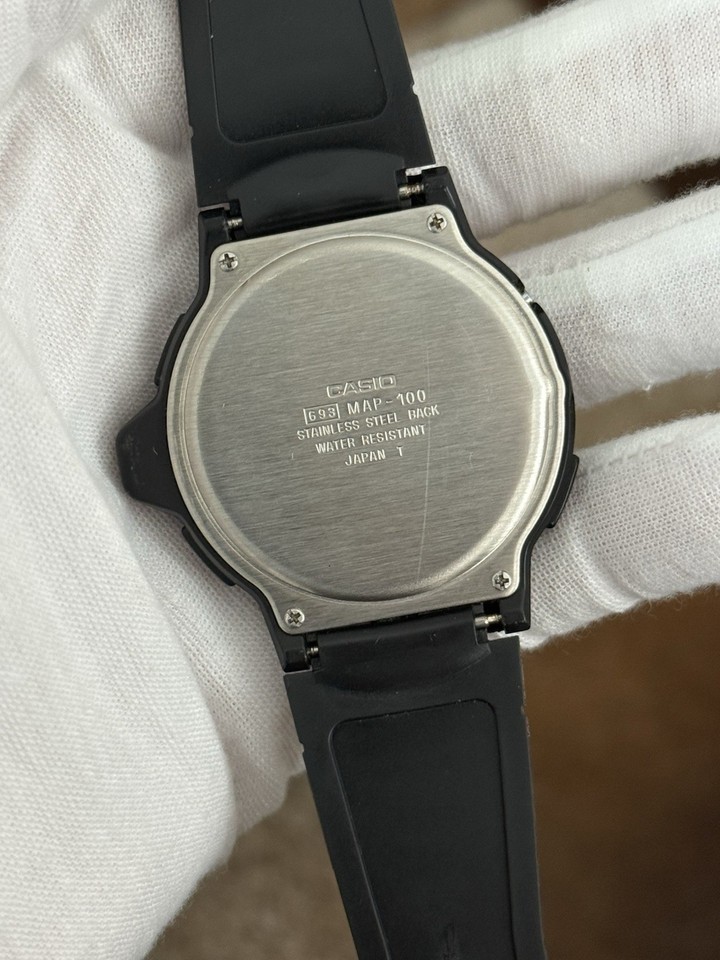 Rare Vintage Casio MAP-100 Map Meter Men’s Digital Watch JDM 1990s ...
