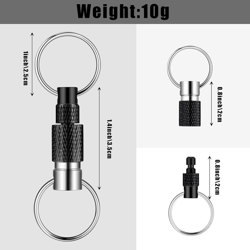 Heavy Duty Keychain Retractable Carabiner Car Key Chain with Badge ...
