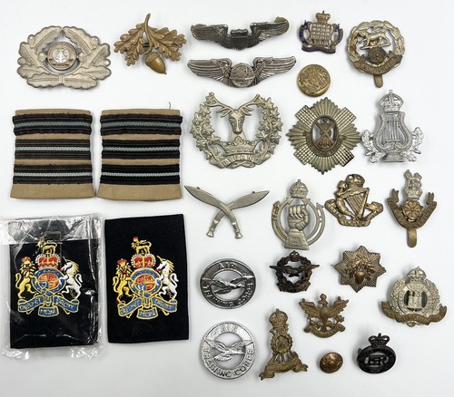Military Badge Job Lot Metal Cloth Badges Patches Coins Wings Shoulder ...
