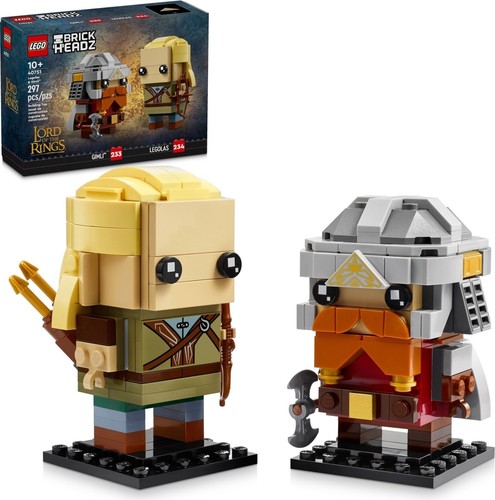LEGO Lord Of The Rings 40751 BrickHeadz Legolas & Gimli LOTR Retired ...
