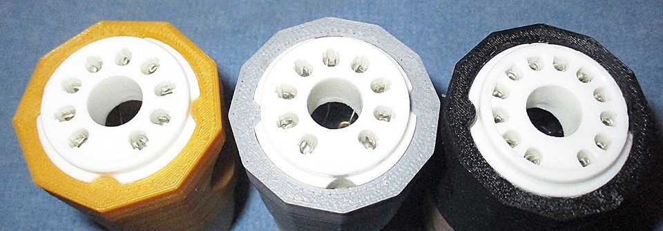 Set of 3 Test Adapters for Compactron Magnoval Novar Tubes ONLY FOR TV ...