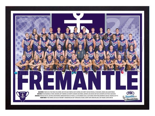 Framed 2024 Fremantle Dockers AFL Poster - 84cm x 59.5cm x 3cm | eBay