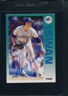 1992 Fleer #293 Russ Swan Mariners Signed Auto *50493 | eBay