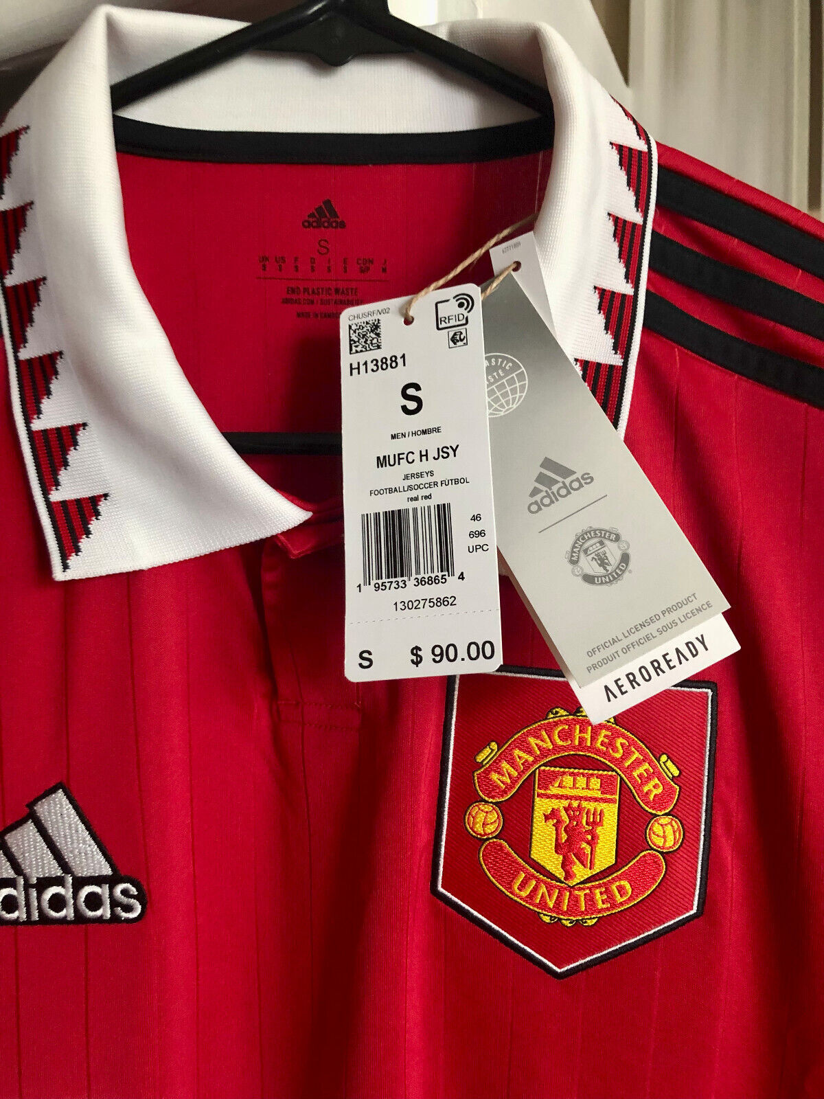 Adidas Mens Manchester United 22/23 Away Home Jersey Sports Soccer ...