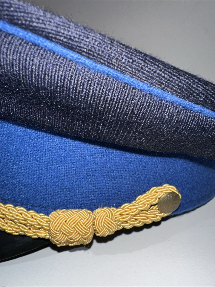 Vintage East Germany Mdi 1856 A Military Army Visor Hat Dark Blue ...