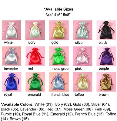 3x4" PREMIUM QUALITY SATIN POUCH-30/pk, Wedding Party Favor Gift Candy ...