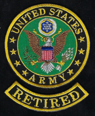 US ARMY RETIRED HAT & TAB PATCH RETIREMENT GIFT USA MILITARY BADGE ...