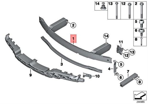 BMW M6 F06 F12 F13 640D 640DX 640I CARRIER BUMPER FRONT 51117211486 NO ...