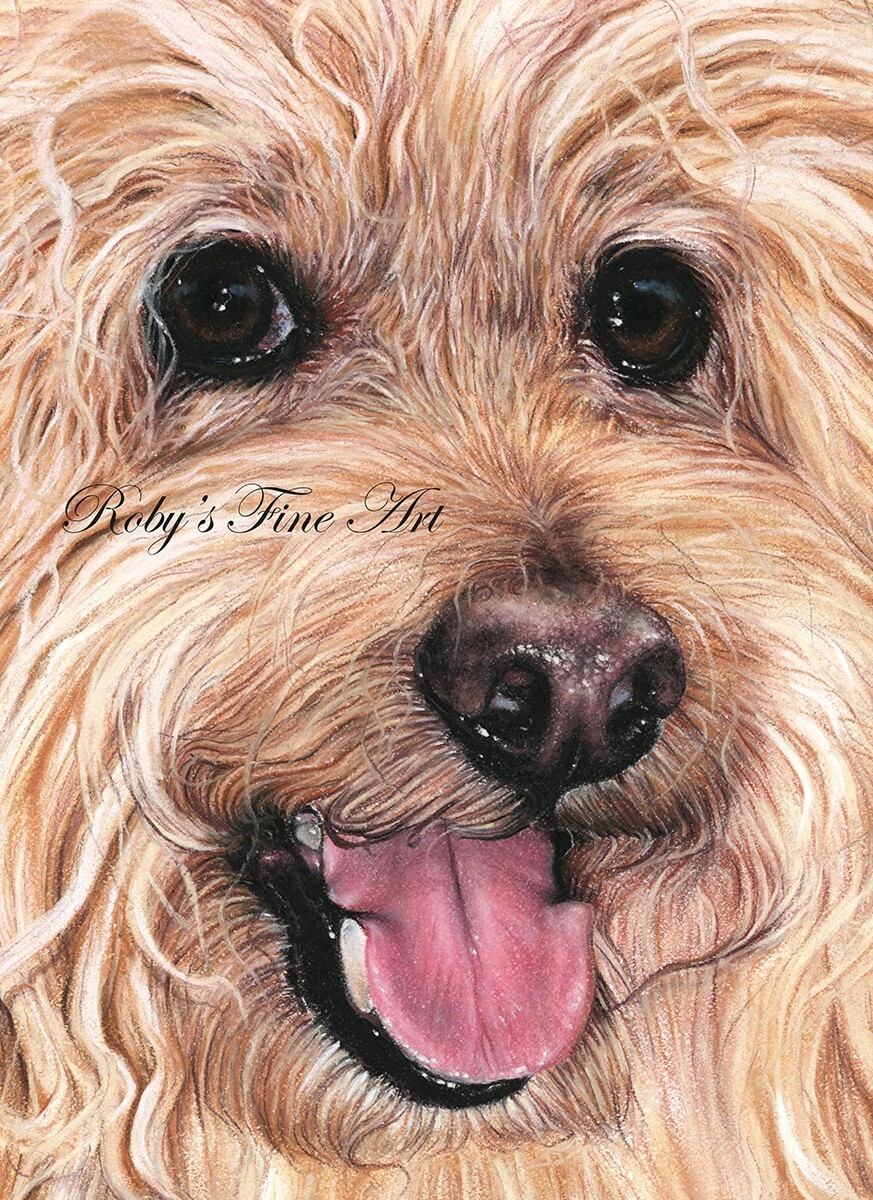 "Tumbleweed Dog" Dog Art Print 5" x 7" by Artist Roby Baer PSA | eBay