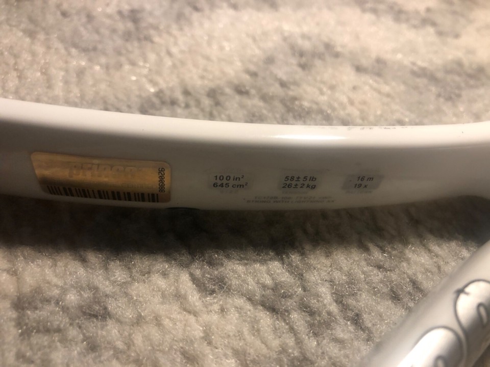 Prince O3 White Tennis Racquet Midplus | eBay